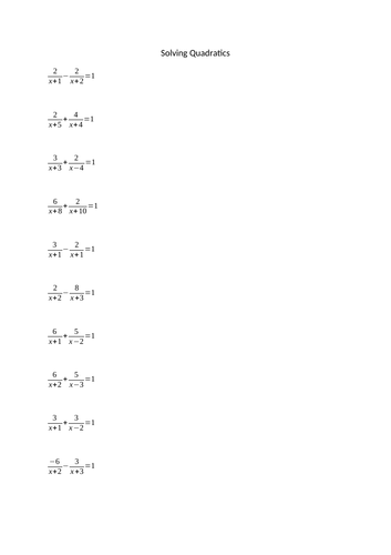 Algebra Set 3 Set of 10 worksheets | Teaching Resources