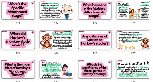 Attachment - AQA A Level Psychology Flashcards | Teaching Resources