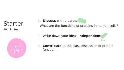 BTEC App Human Biology U1 L2 Proteins | Teaching Resources