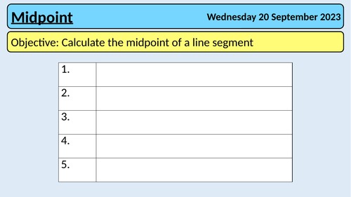 Midpoint | Teaching Resources
