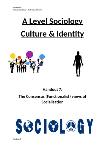 A Level Sociology: Culture & Identity - Topic 2 - The Socialisation ...