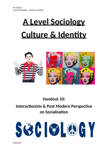 A Level Sociology: Culture & Identity - Topic 2 - The Socialisation ...
