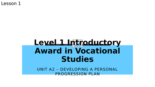 A2 Developing a Personal Progression Plan (Level 1) - Full Unit | Teaching Resources