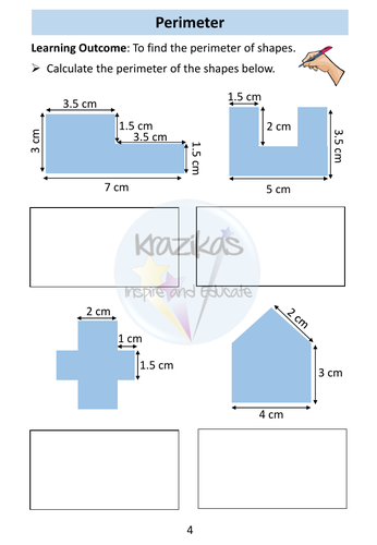 Level 1 Functional Skills Maths - Perimeter, Area, Volume Workbook ...