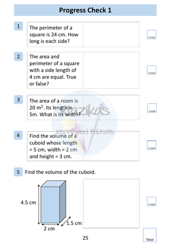 Level 1 Functional Skills Maths - Perimeter, Area, Volume Workbook ...