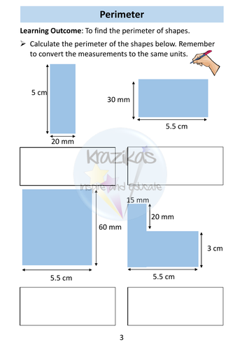 Level 1 Functional Skills Maths - Perimeter, Area, Volume Workbook ...