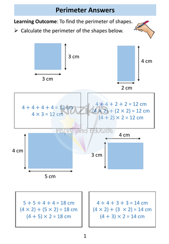 Level 1 Functional Skills Maths - Perimeter, Area, Volume Workbook ...