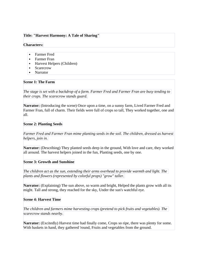 Harvest Festival Assembly Resource for Primary | Teaching Resources