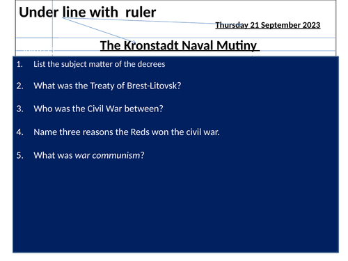 iGCSE Edexcel Russia and the Soviet Union, 1905–24 (Paper 2 - A2 ...