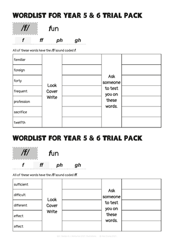 Scode Spelling Trial Packs | Teaching Resources