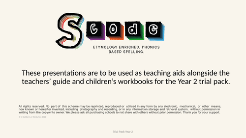 Scode Spelling Trial Packs | Teaching Resources