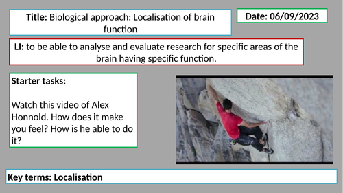 IB Psychology: Localisation of brain function | Teaching Resources IB Psychology: Localisation of brain function | Teaching Resources