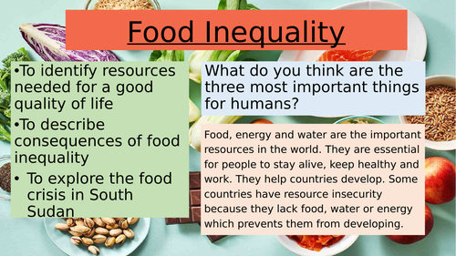 Food Inequality KS3 | Teaching Resources