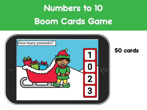 Numbers to ten (elf with presents) | Teaching Resources
