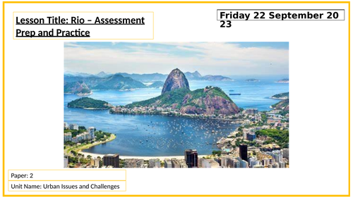 Urban Issues and Challenges - Rio GCSE Geography | Teaching Resources