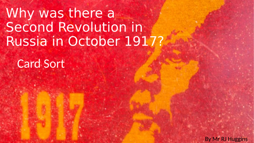 Card Sort: What were the causes of the Russian Revolution in October ...