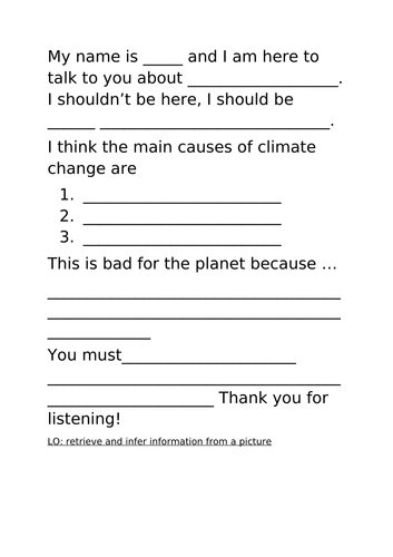 Environment Persuasive Speeches Year 5/6 | Teaching Resources