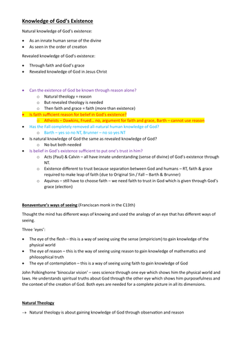 A Level OCR Religious Studies: Ch3 Knowledge of God's Existence ...