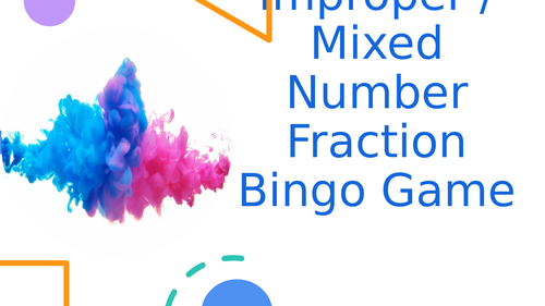 Improper Mixed Number Fractions Maths Bingo Game Activity | Teaching ...
