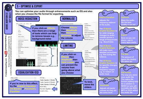 5 - Optimise & Export [Adobe Audition Key Skills] | Teaching Resources