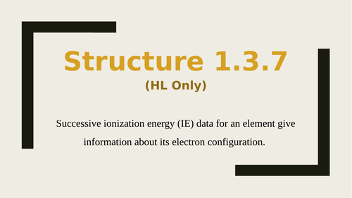 Structure 1 / IB Chemistry / Structure 1.3 +HL (Including Questions ...