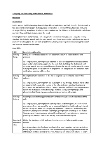 GCSE PE - Coursework Example | Teaching Resources GCSE PE - Coursework Example | Teaching Resources