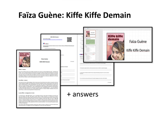 Kiffe Kiffe Demain- Reading and worksheet- A Level French | Teaching ...