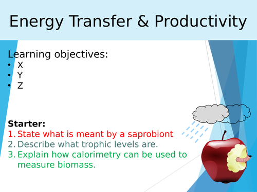 AQA A Level Biology 13.2 - Energy Transfer & Productivity | Teaching ...