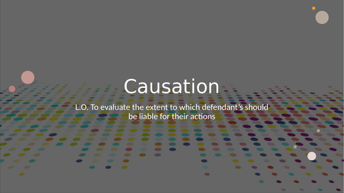 A-Level Law: Causation Tort Law Lesson + Resources - Eduqas | Teaching Resources
