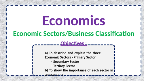 Economic Sectors/ Business Classification | Teaching Resources