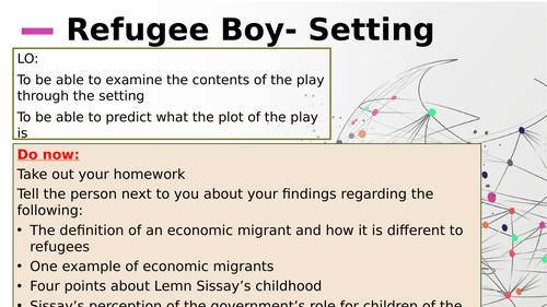Refugee Boy by Benjamin Zephaniah and adapted by Lemn Sissay | Teaching ...
