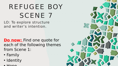 Refugee Boy by Benjamin Zephaniah and adapted by Lemn Sissay | Teaching ...