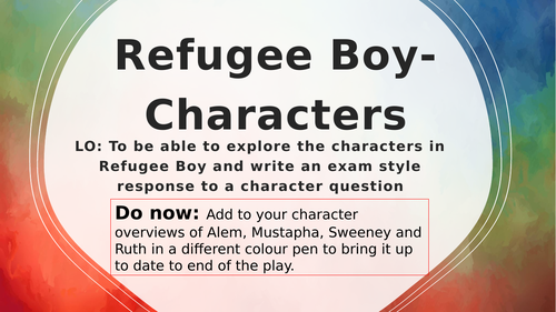 Refugee Boy by Benjamin Zephaniah and adapted by Lemn Sissay | Teaching ...