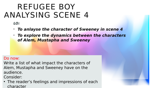 Refugee Boy by Benjamin Zephaniah and adapted by Lemn Sissay | Teaching ...