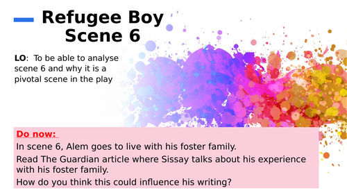 Refugee Boy by Benjamin Zephaniah and adapted by Lemn Sissay | Teaching ...