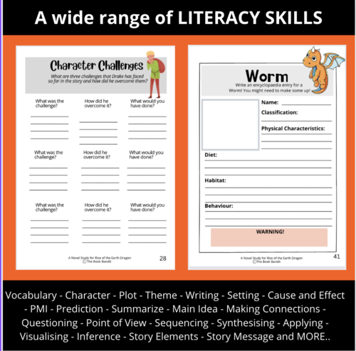 DRAGON MASTERS #1 Rise of the Earth Dragon READING COMPREHENSION ...