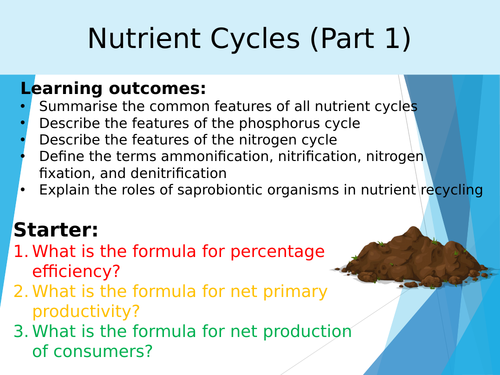 AQA A Level Biology 13.3 - Nutrient Cycles Part 1 | Teaching Resources