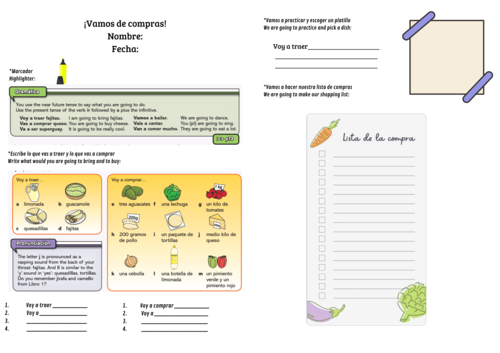 Viva 2 Spanish food and shopping | Teaching Resources