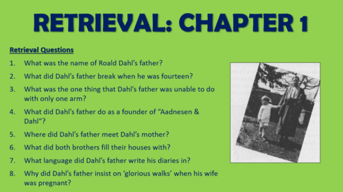 Boy - Roald Dahl - Chapters 1 and 2: Starting Point - Double Lesson ...