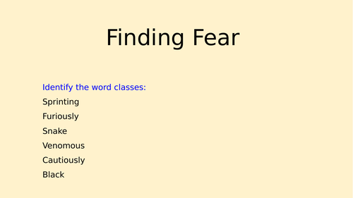 English Connotations & Extract Analysis - 'Finding Fear' - ECT Friendly ...