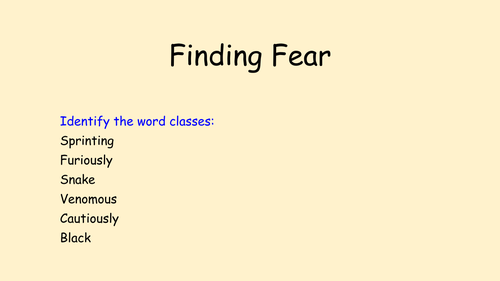 English Connotations & Extract Analysis - 'Finding Fear' - ECT Friendly ...