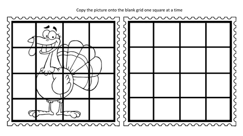 10 Thanksgiving Picture Grids to Copy KS1 | Teaching Resources