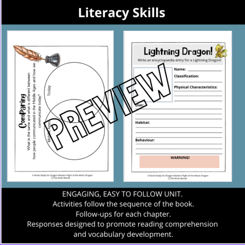 DRAGON MASTERS #6 Flight of the Moon Dragon READING COMPREHENSION ...