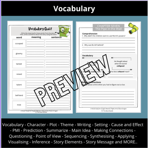 DRAGON MASTERS #6 Flight of the Moon Dragon READING COMPREHENSION ...