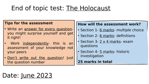 Holocaust scheme of work (Y9) | Teaching Resources