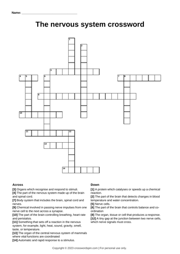Homeostasis and responsse crossword bundle | Teaching Resources Homeostasis and responsse crossword bundle | Teaching Resources