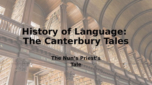 The Canterbury Tales (Chaucer): The Nun's Priest's Tale | Teaching ...
