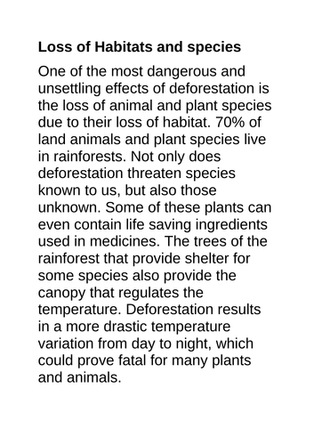 KS3 Geography - Tropical rainforests / jungles lesson - Effects of ...