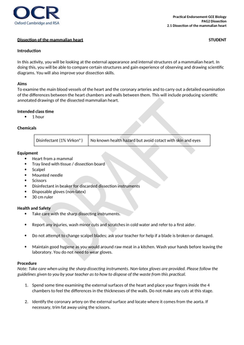 OCR A level biology: Module 3, Animal transport-ENTIRE SOW INCLUDING ...