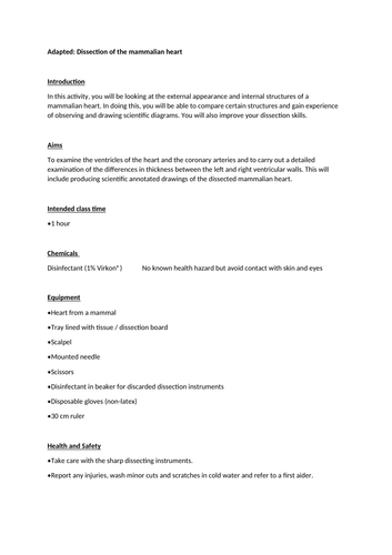 OCR A level biology: Module 3, Animal transport-ENTIRE SOW INCLUDING ...